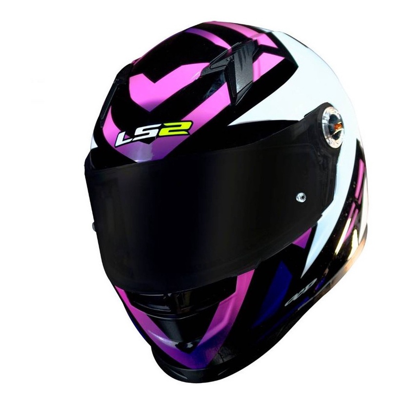 Capacete Ls2 Ff358 Starwar Fechado Feminino Preto E Rosa | Shopee Brasil
