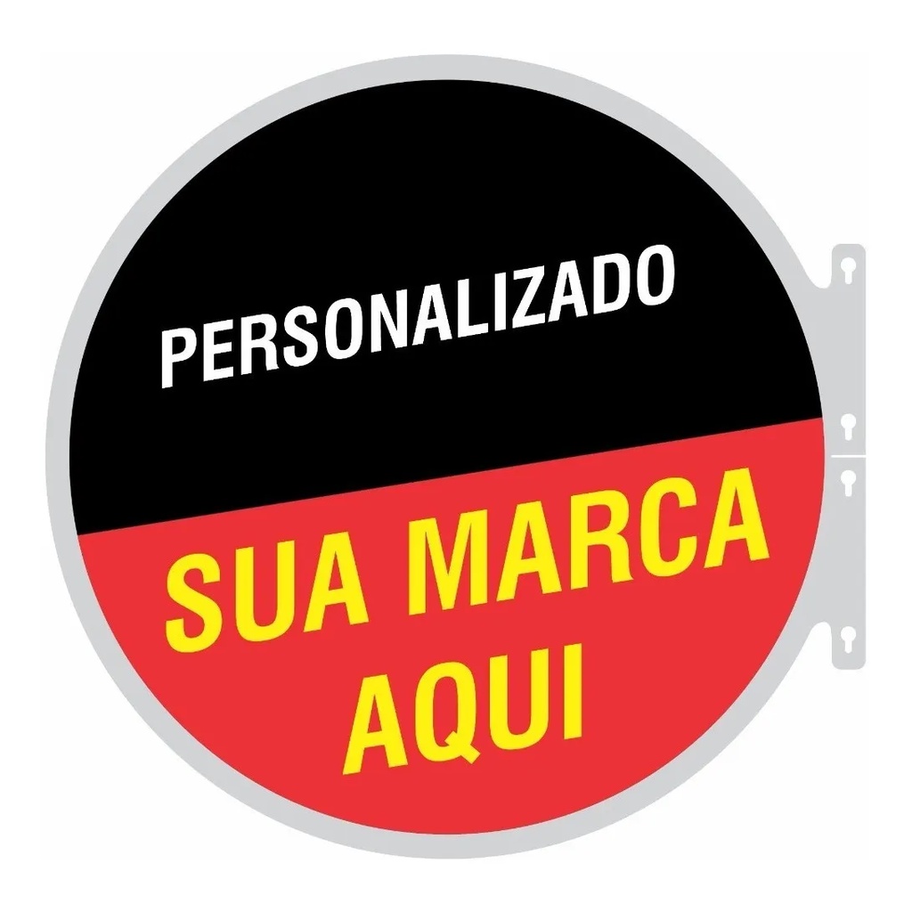 Placa Propaganda de Parede Redondo - Personalizada Dupla face PVC 2mm ...