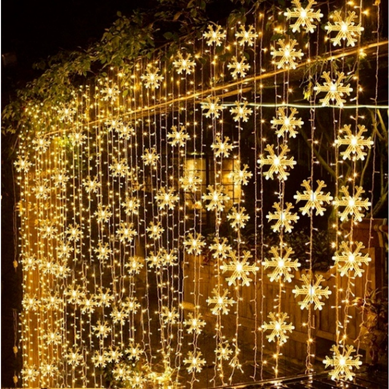 Luzes LED Floco De Neve De Natal Decoração Da Árvore | Shopee Brasil