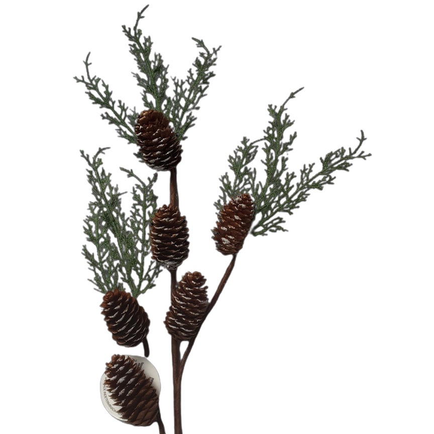 Galho Natal Pinha Pinheiro Natalino com Samambaia 65cm | Shopee Brasil