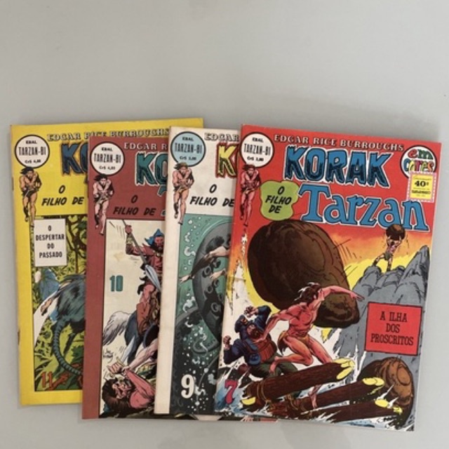 Kit lote raro Korak o filho de Tarzan n 7, 9 , 10 e 11 ebal gibi hq ...