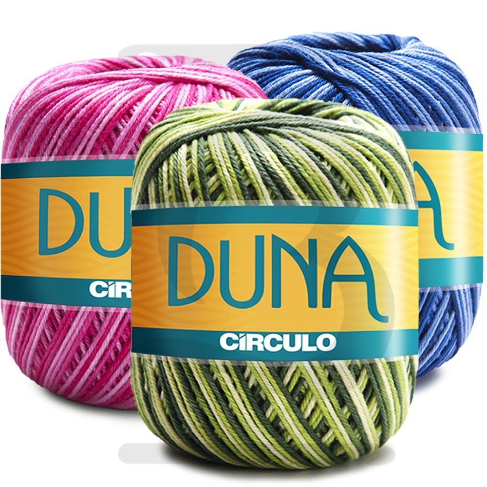 LINHA DUNA CÍRCULO 100 GRAMAS 170 Metros Cartela 2 (Cores Multicolor ...