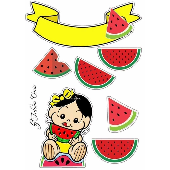 Topo De Bolo Topper MAGALI Cortado Colado Envio Imediato Personalizado ...