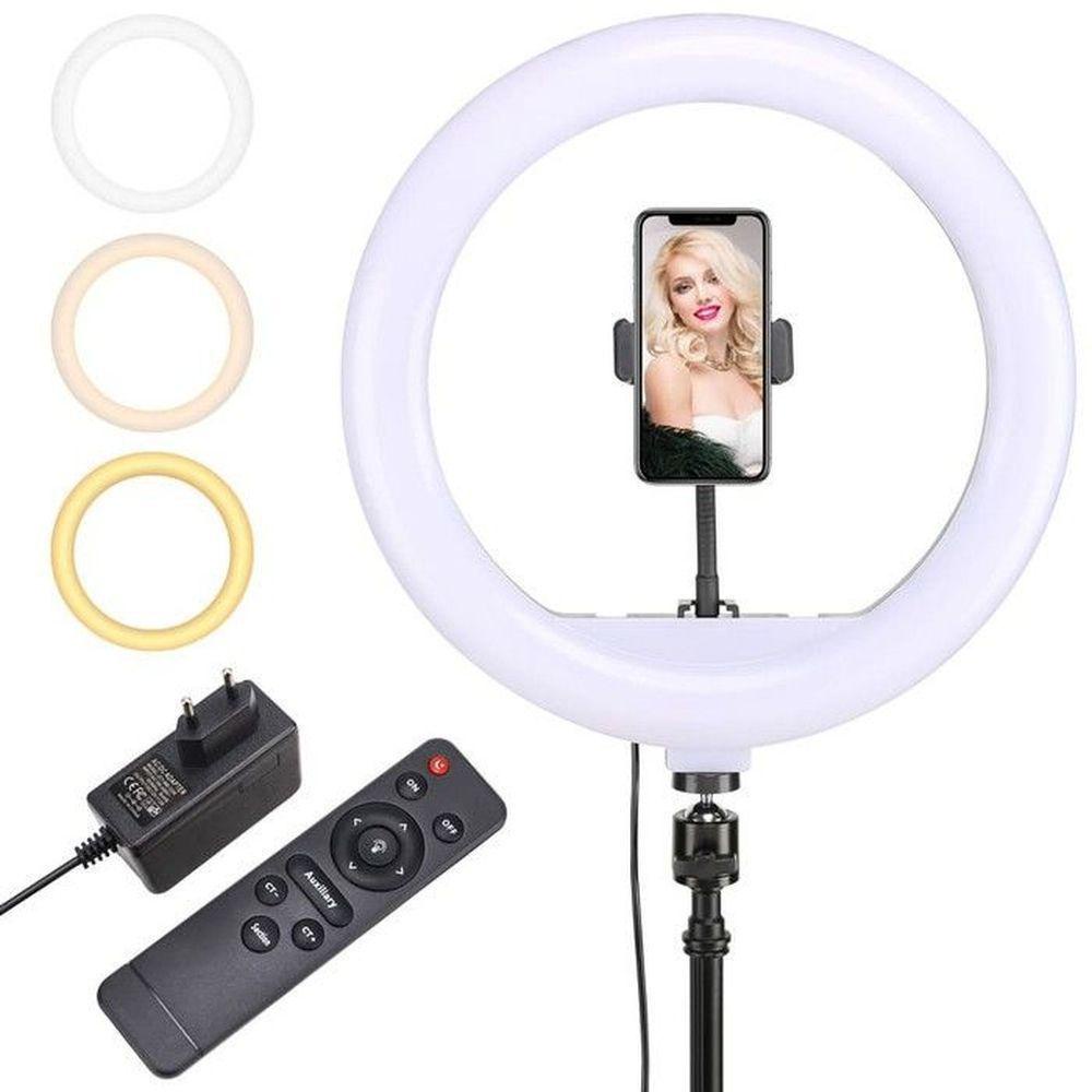 Ring Light Anel Luz 35,5 cm 14 Polegadas Fotos Make Com Triple 2 Metros | Shopee Brasil
