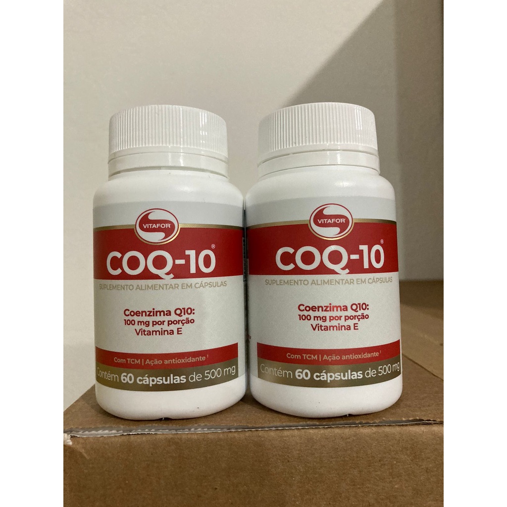 Kit 02 Coq-10 Coenzima Q10 60 Cápsulas (120 Cápsulas) Vitafor | Shopee Brasil
