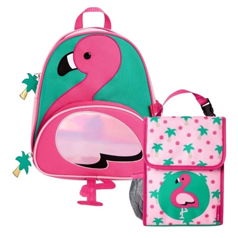 kit mochila e lancheira skip hop flamingo original | Shopee Brasil
