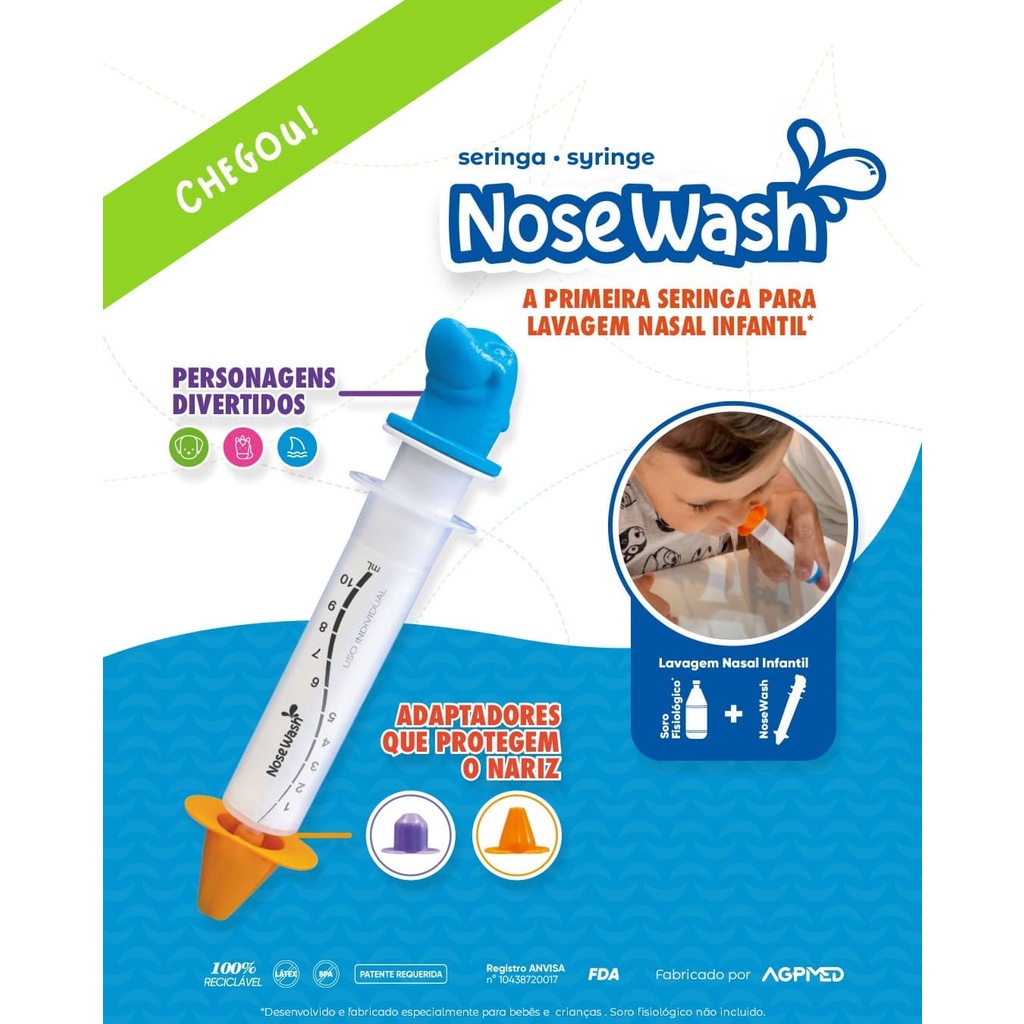 Nosewash Tubarão Dispositivo Para Lavagem Nasal Infantil | Shopee Brasil