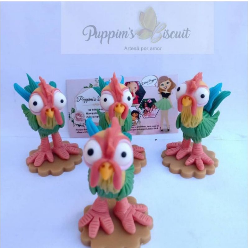 Aplique Hei hei de biscuit (Moana) valor unitário | Shopee Brasil