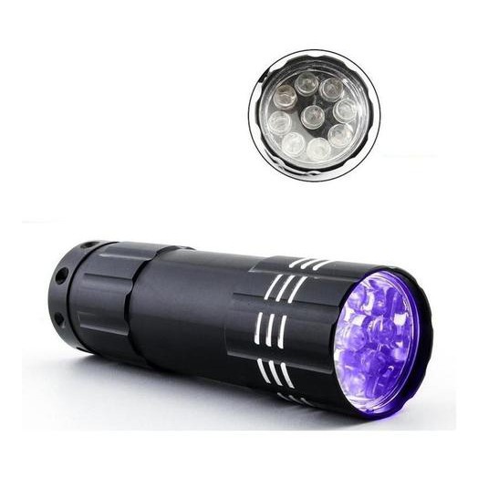 Lanterna Ultravioleta Luz Negra Uv 9 Led Para Nota Falsa e Secar Unha Gel | Shopee Brasil