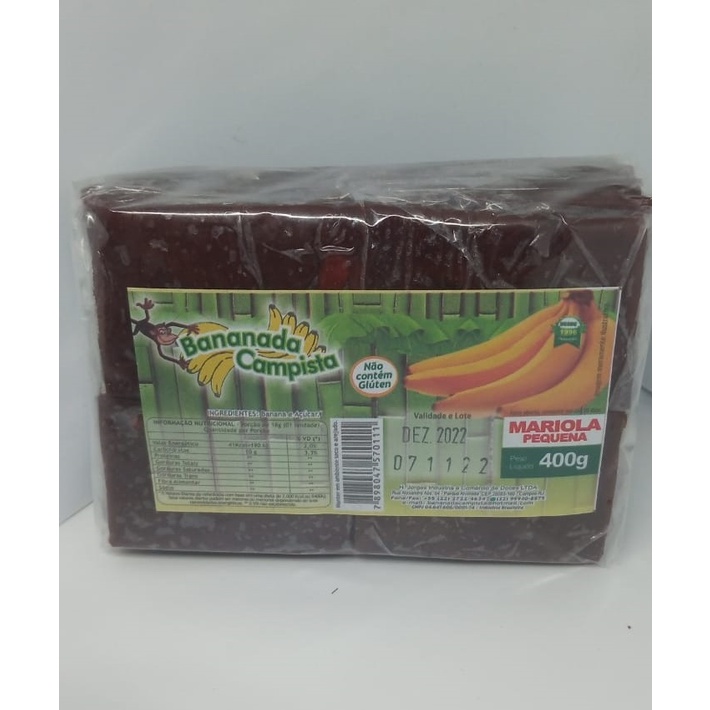 Bananada Campista mariola doce lisa ou cristalizada delcia docinho ...