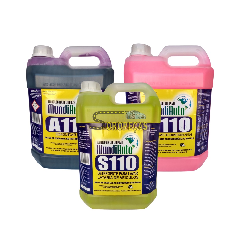 Kit Para Lava Rápido Limpa Baú 5l + Solopan 5l + Shampoo 5l | Shopee Brasil