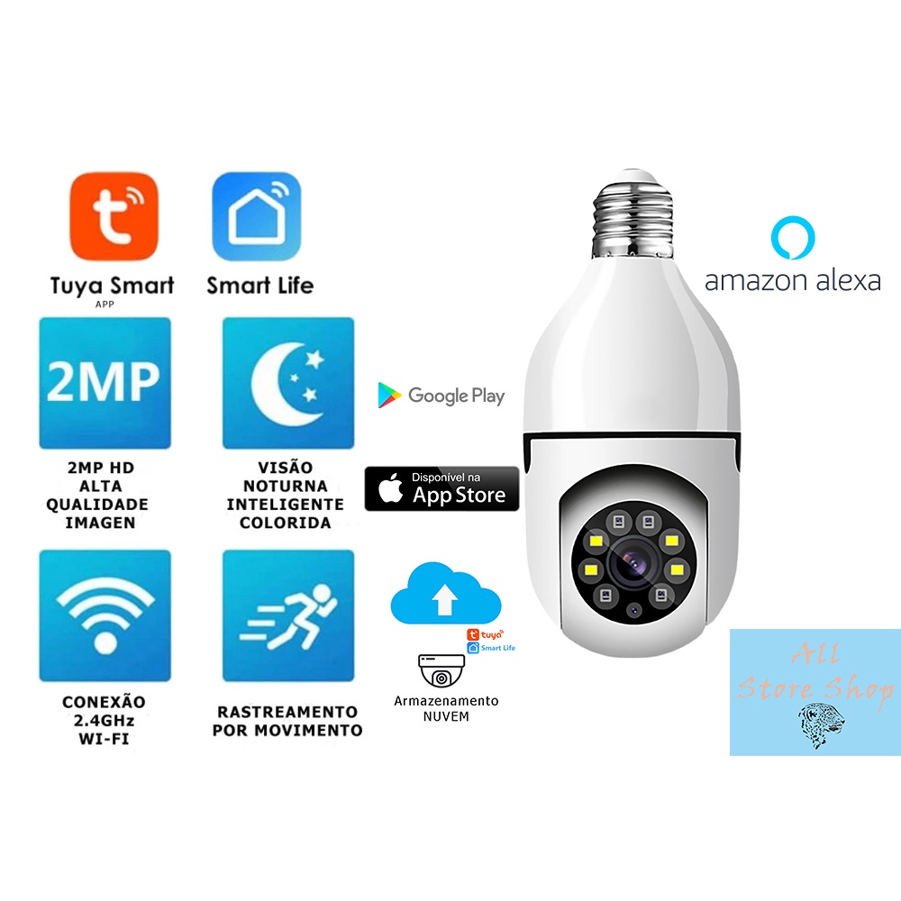 Camera IP Segurança TUYA Robo inteligente Auto Tracking Câmera ...