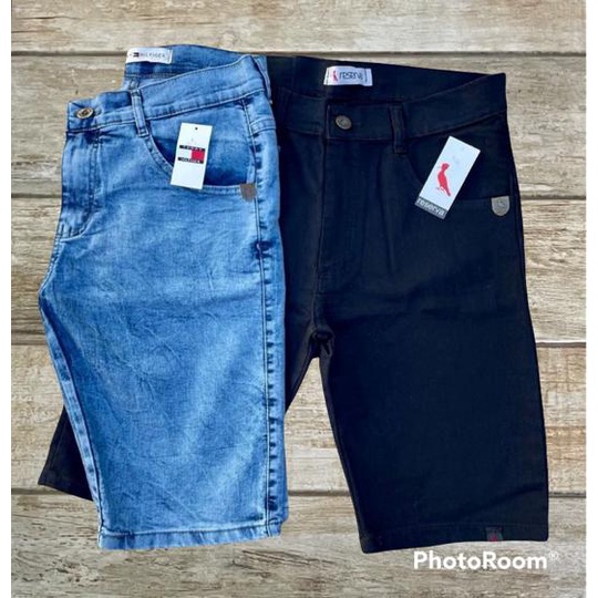 Kit 3 Bermuda Jeans Masculina Lycra Elastano Alta Qualidade pronta ...