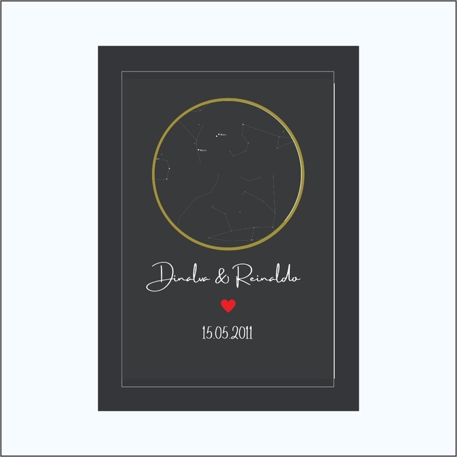 Quadro Mapa das Estrelas / Mapa Estelar / Meu Céu / Mapa Celeste ...