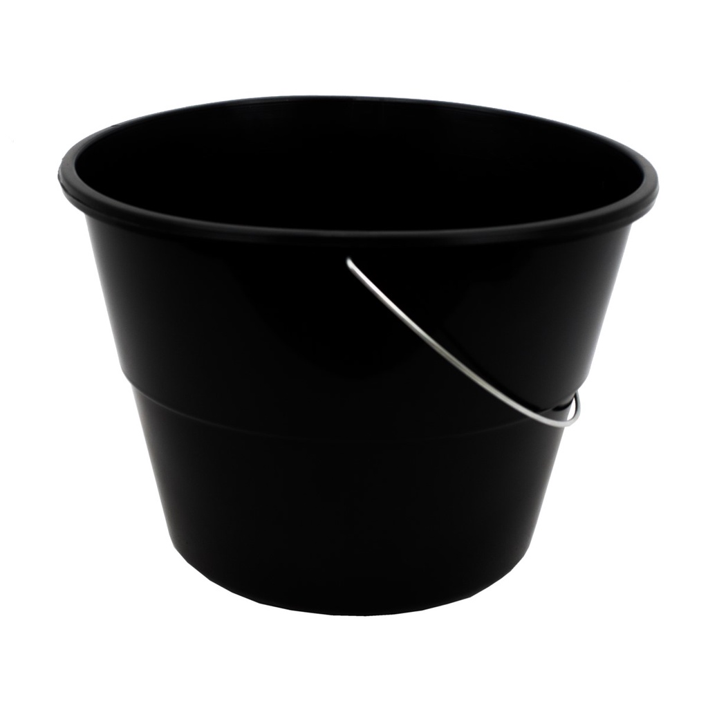Balde Plastico Multiuso 11 Litros Preto Balde Reforçado Alça de metal ...