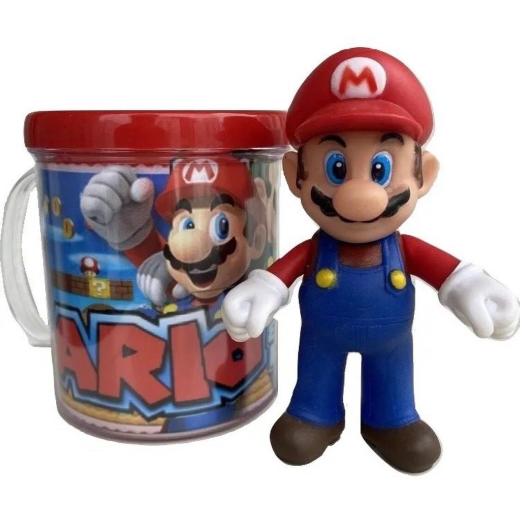 Kit Copo Com Boneco Do Mário | Shopee Brasil
