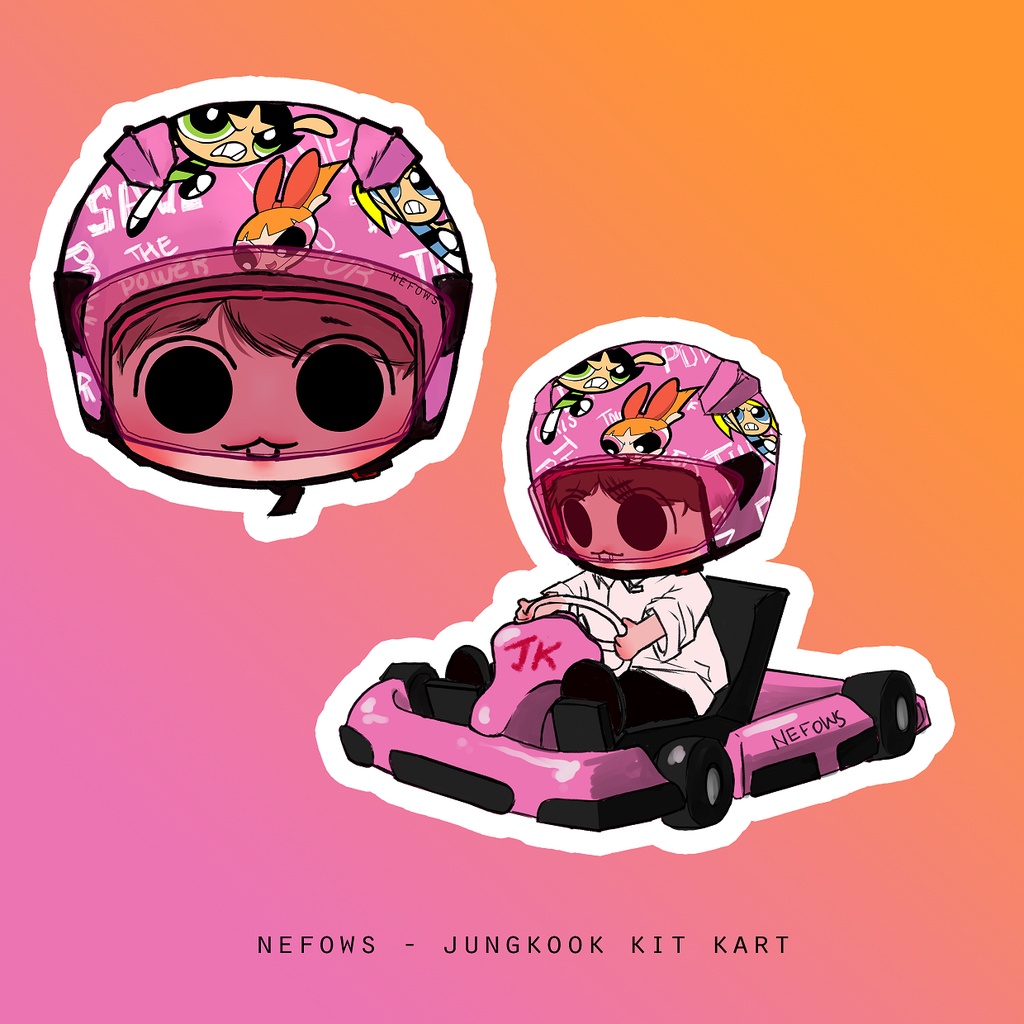 ADESIVO kpop Bangtan Sonyeondan BTS Jungkook - JK KART KIT | Shopee Brasil