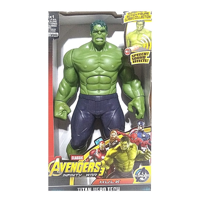 Boneco Hulk Fala Som Luz 30cm Avengers Heroes Articulado | Shopee Brasil