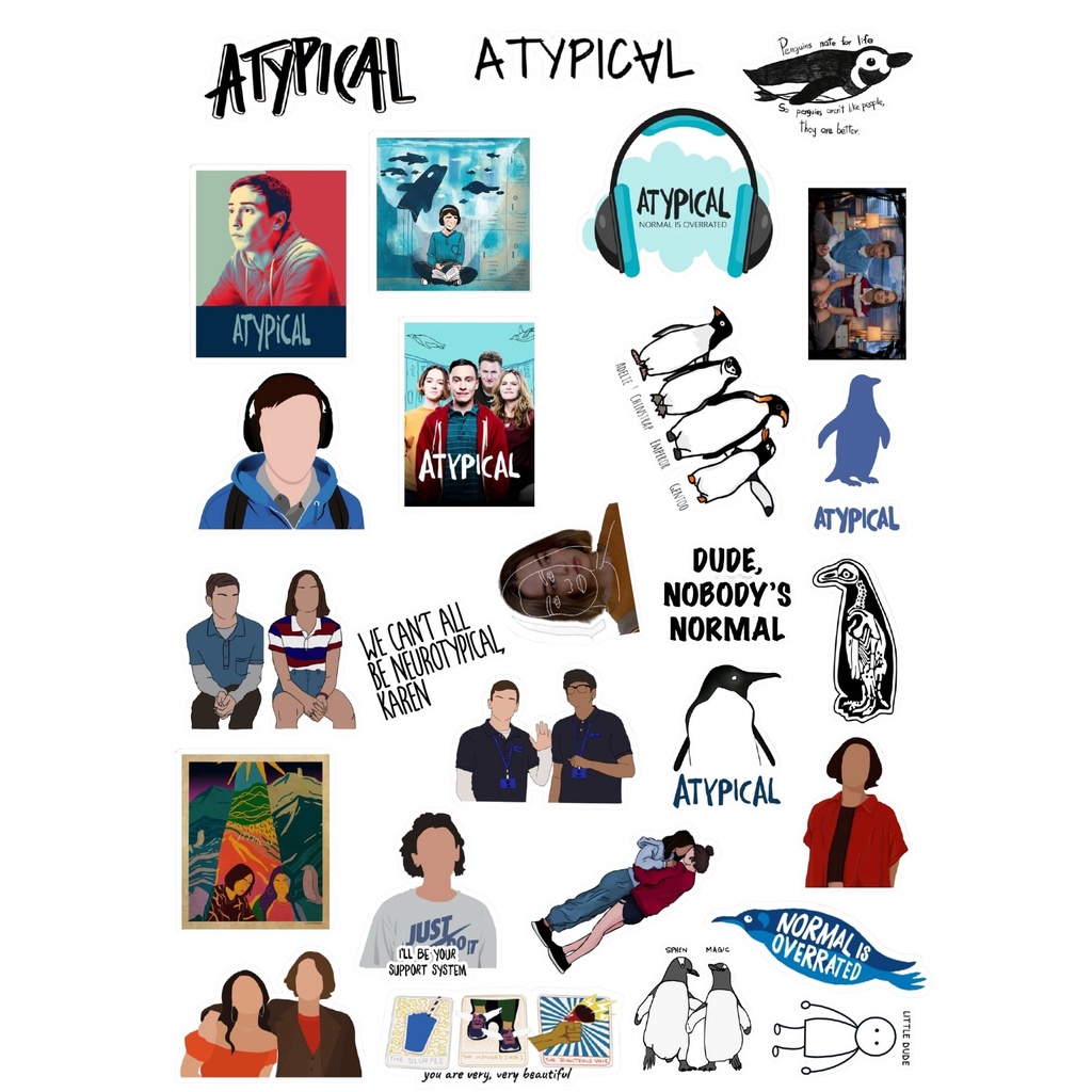 Adesivos Atypical- 26 Adesivos | Shopee Brasil