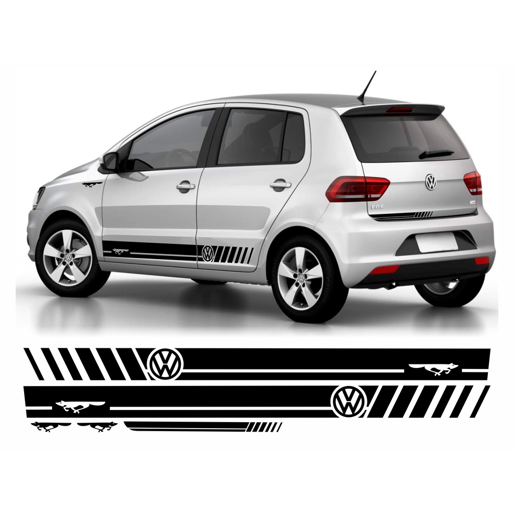 Kit 5 Adesivo Fox Vw Volkswagem Sport Faixa Acessórios | Shopee Brasil