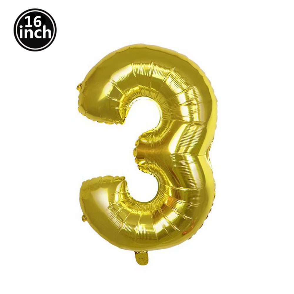 Balão Metálico Dourado/Prateado/Rosa/Número 16 Polegadas Para Decoração ...