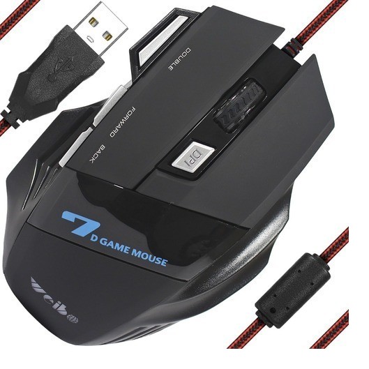 Mouse gamer para jogo computador X7 USB LED laser 7 Botões Profissional 3200DPI Ergonomico ...