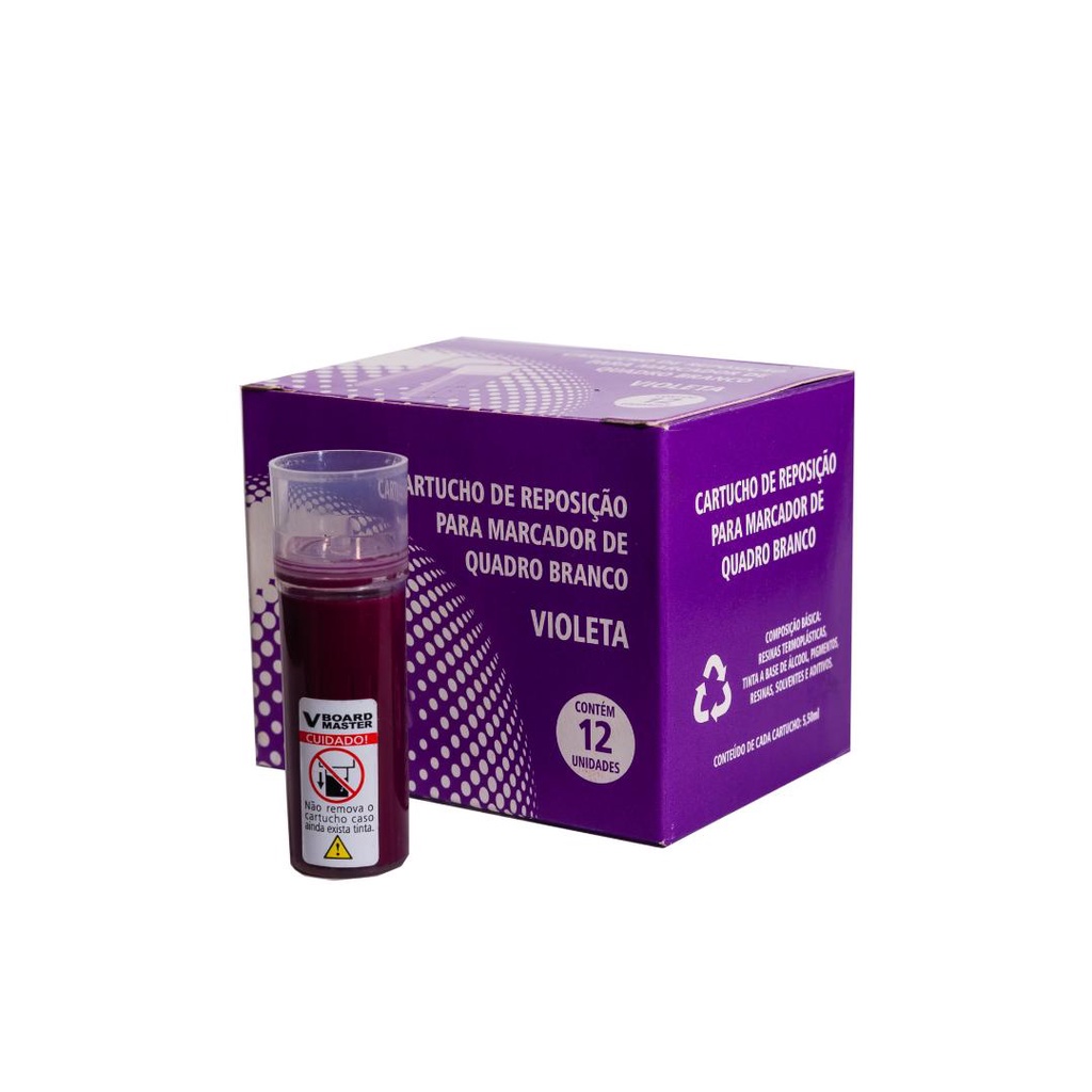 Refil Tinta Violeta Para Marcador Quadro Branco 12 Unidades | Shopee Brasil