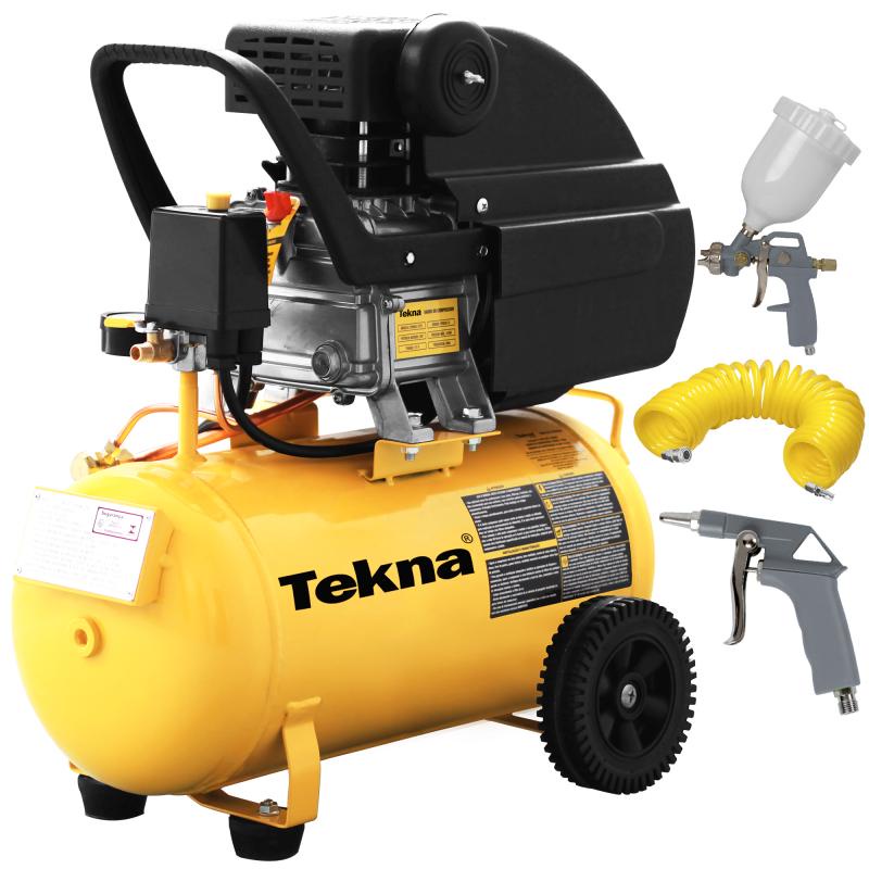 Compressor de Ar 2,0 HP 20 Litros 8,0 PÉS com Kit Multiuso CP8022 TEKNA | Shopee Brasil