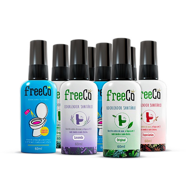 FreeCô Fragrâncias Sortidas 60ml - Kit com 12 | Shopee Brasil