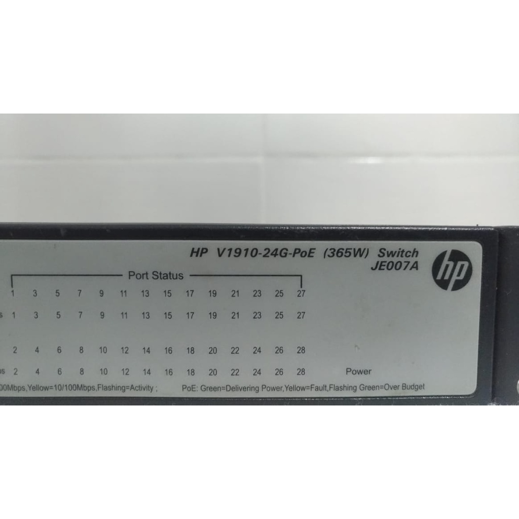 Switch Gerenciável HP V1910-24G-PoE 365W JE007A | Shopee Brasil