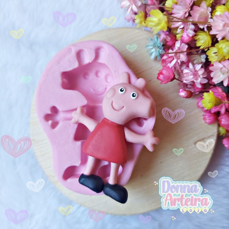 Molde de Silicone Peppa Pig Para Decorar cód 1511 | Shopee Brasil