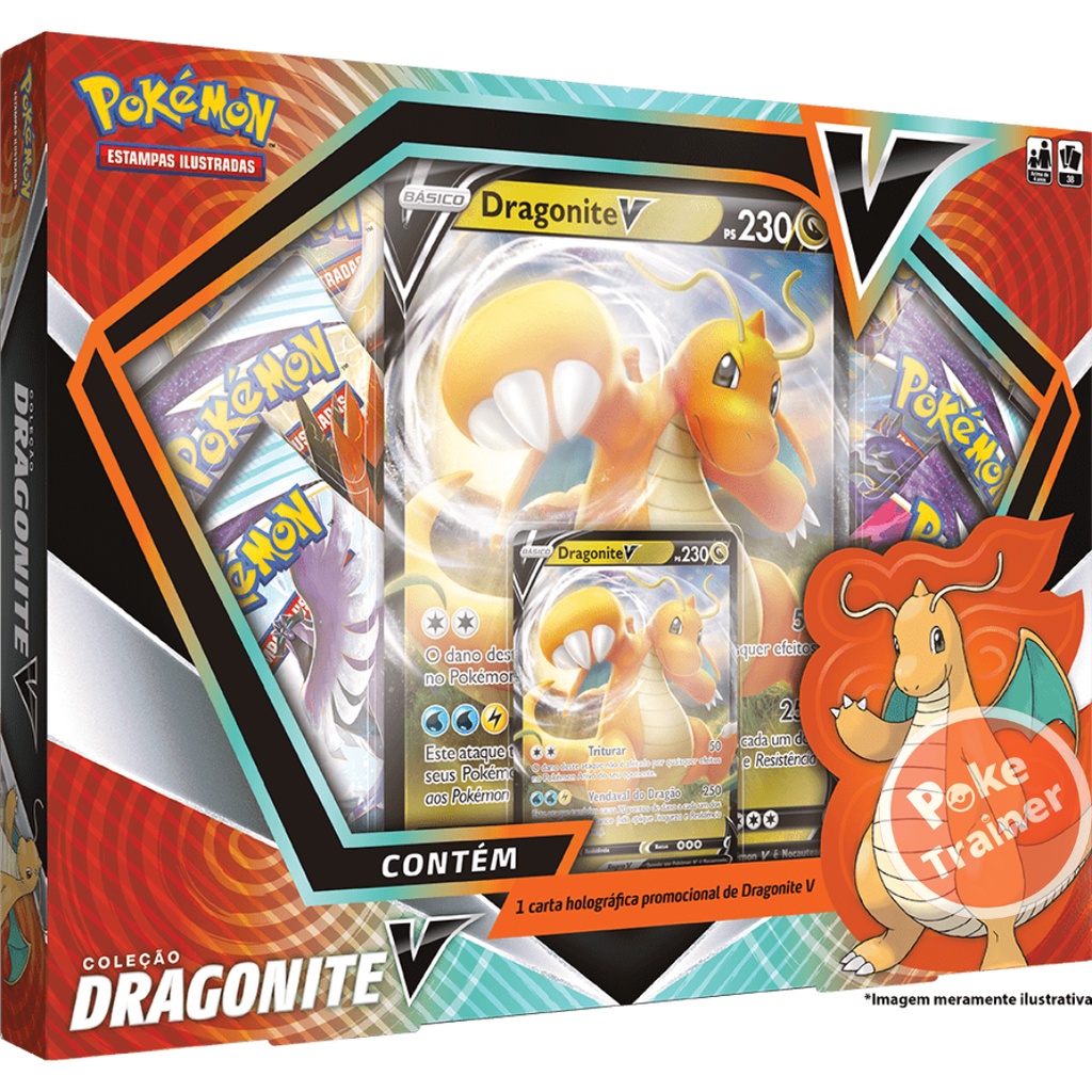 Pokémon TCG - Box Dragonite V - Oficial Copag | Shopee Brasil