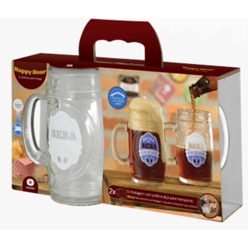Conjunto Caneca Chopp Muda de cor com 2 canecas | Shopee Brasil