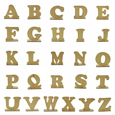 Letras em MDF na base 10cm altura - fonte Cooper - Kit 6 letras ...
