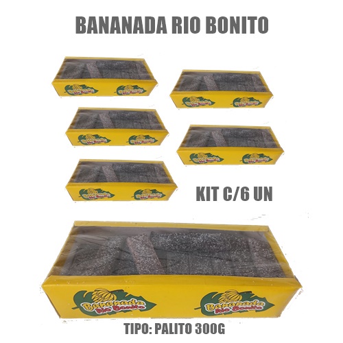 Bananada Mariola Doce de Banana PALITO 300G C/6 UN KIT | Shopee Brasil