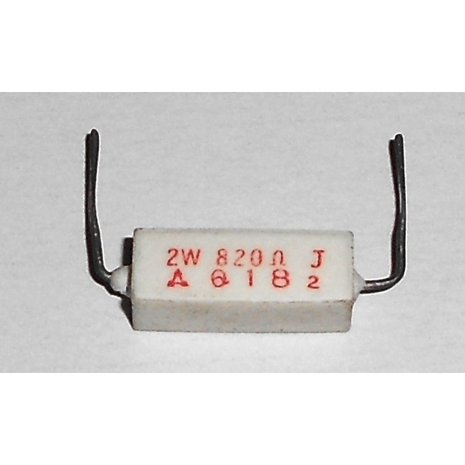 Resistor Ceramico - 2W - 820 ohms - 17 x 6 mm | Shopee Brasil