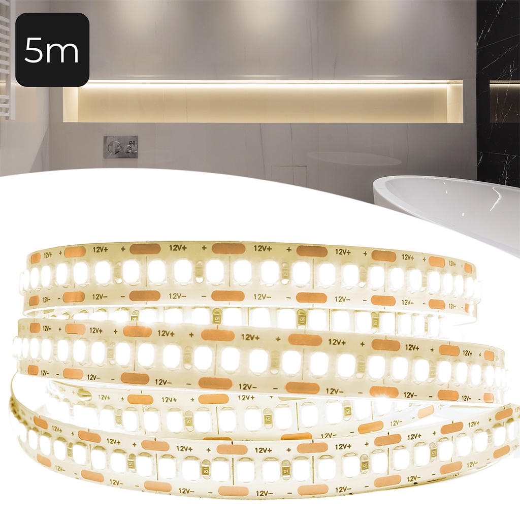 Fita Led 240leds Por Metro 12v 3528 Para Perfil 5 Metros Cor Branco ...