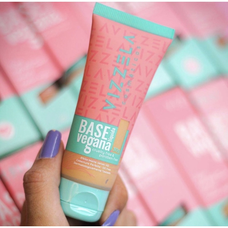 Base Líquida Vegana Matte de Alta Cobertura Vizzela - Validade 03.2024 ...