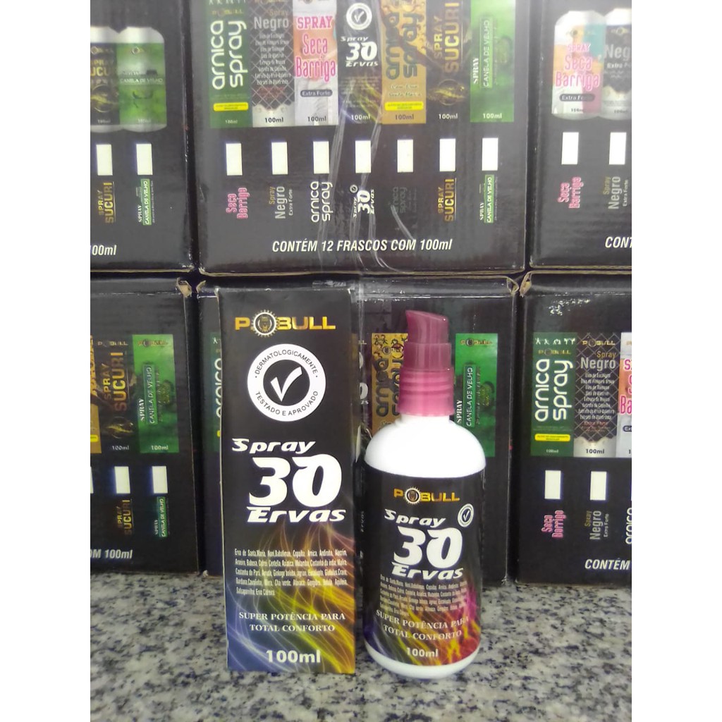 30 Ervas Spray 100ml - PTBULL - Arnica - Andiroba - Massageador ...