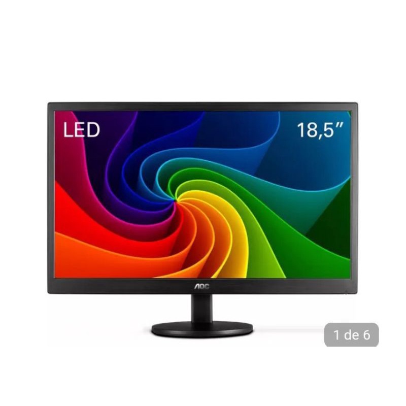 Monitor AOC LED HD Widescreen 19,5" E970SWNL | Shopee Brasil
