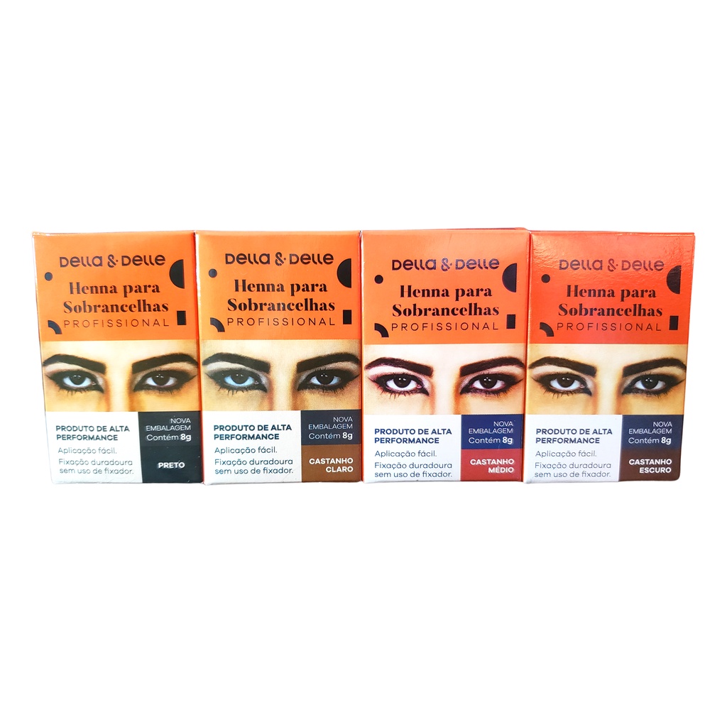 Henna Della e Delle 8gr profissional Rena para sobrancelha | Shopee Brasil