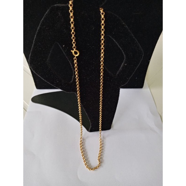 cordão Elos português moeda antigas fecho boia modelo fino 45cm 3mm | Shopee Brasil