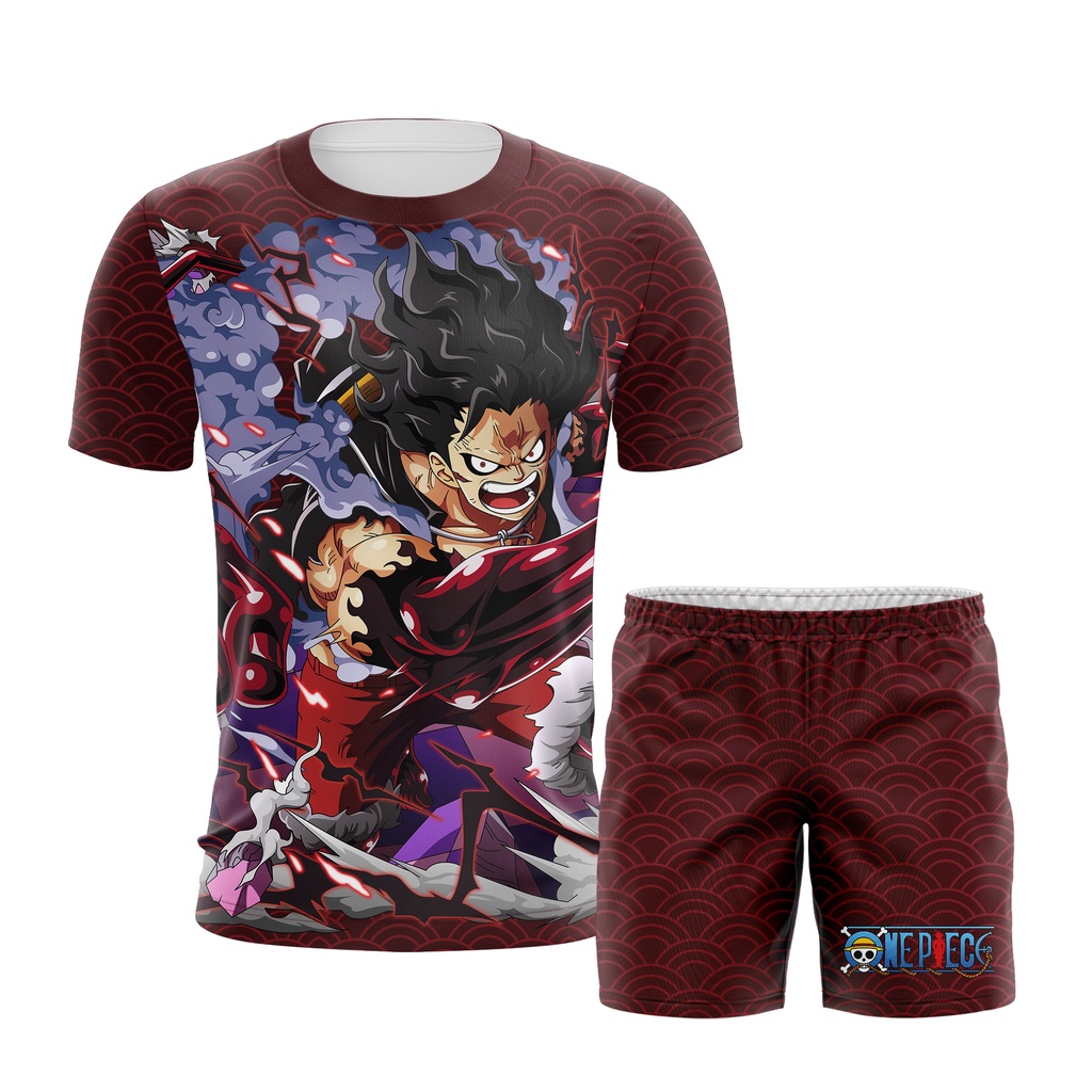 Kit Anime One Piece Luffy Batalhando (Camisa e Short Dry Fit) | Shopee ...