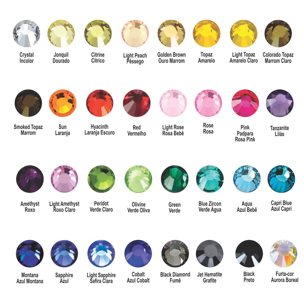 Strass Hotfix Crystal Vidro Termocolante 2mm - Pct 1.000un | Shopee Brasil