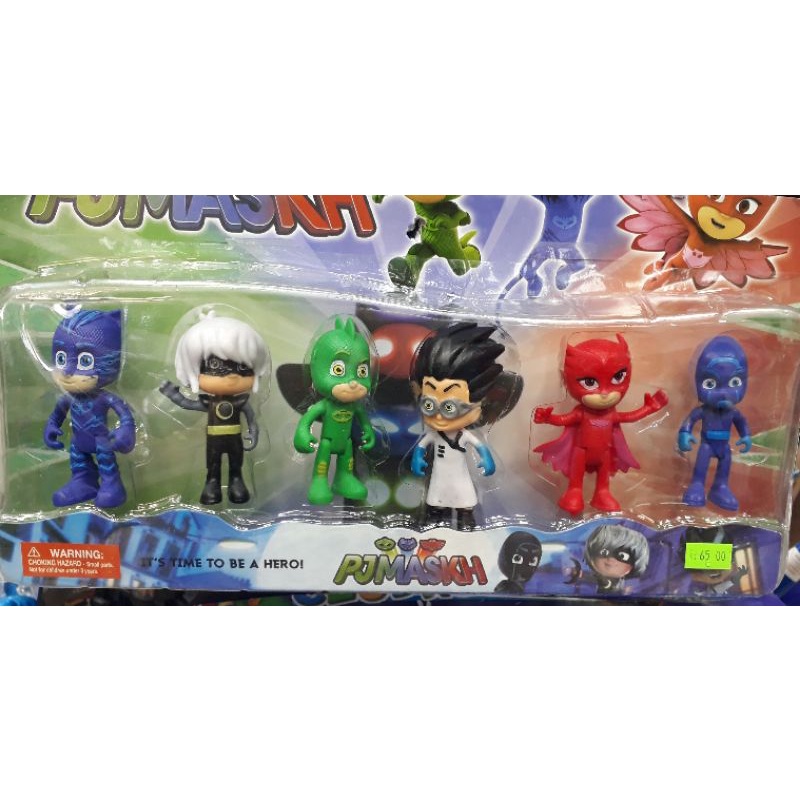KIT 6 BONECOS PJ MASKS | Shopee Brasil