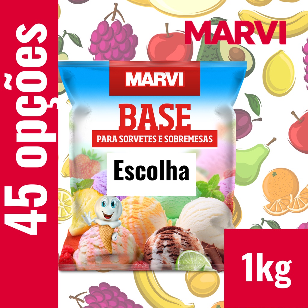 Marvi Base Saborizante para Sorvetes 1kg envio imediato (escolha seu ...