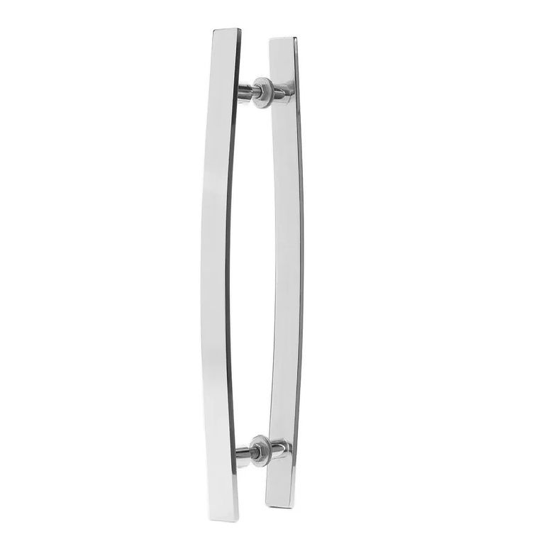 PUXADOR DE PORTA 1 MT DUPLO PIVOTANTE BARRA CHATA CURVO EM ALUMINIO ...
