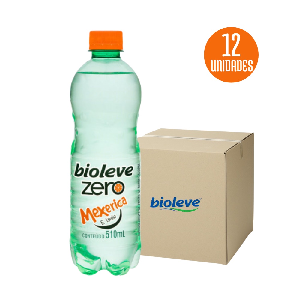 Refrigerante Bioleve Zero Mexerica Pack com 12un | 510mL | Shopee Brasil