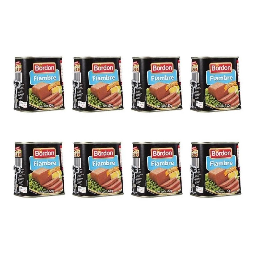Kit 8 Fiambre Bordon Bovino Enlatado 320g | Shopee Brasil