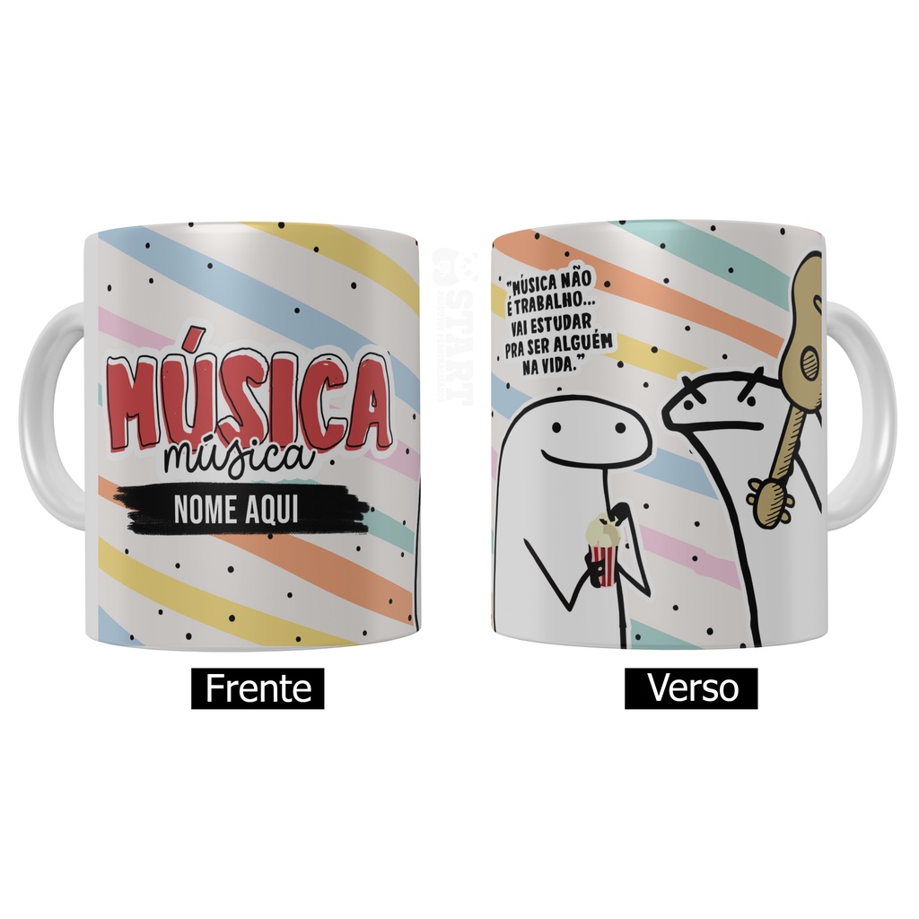 Caneca musico compositor 325ml meme flork com NOME | Shopee Brasil